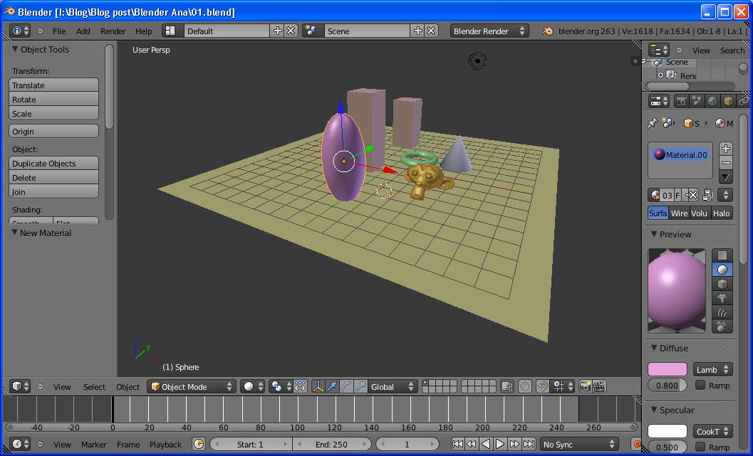 Mengenal dan Belajar Tentang Aplikasi BLENDER: Membuat gambar anaglyph ...