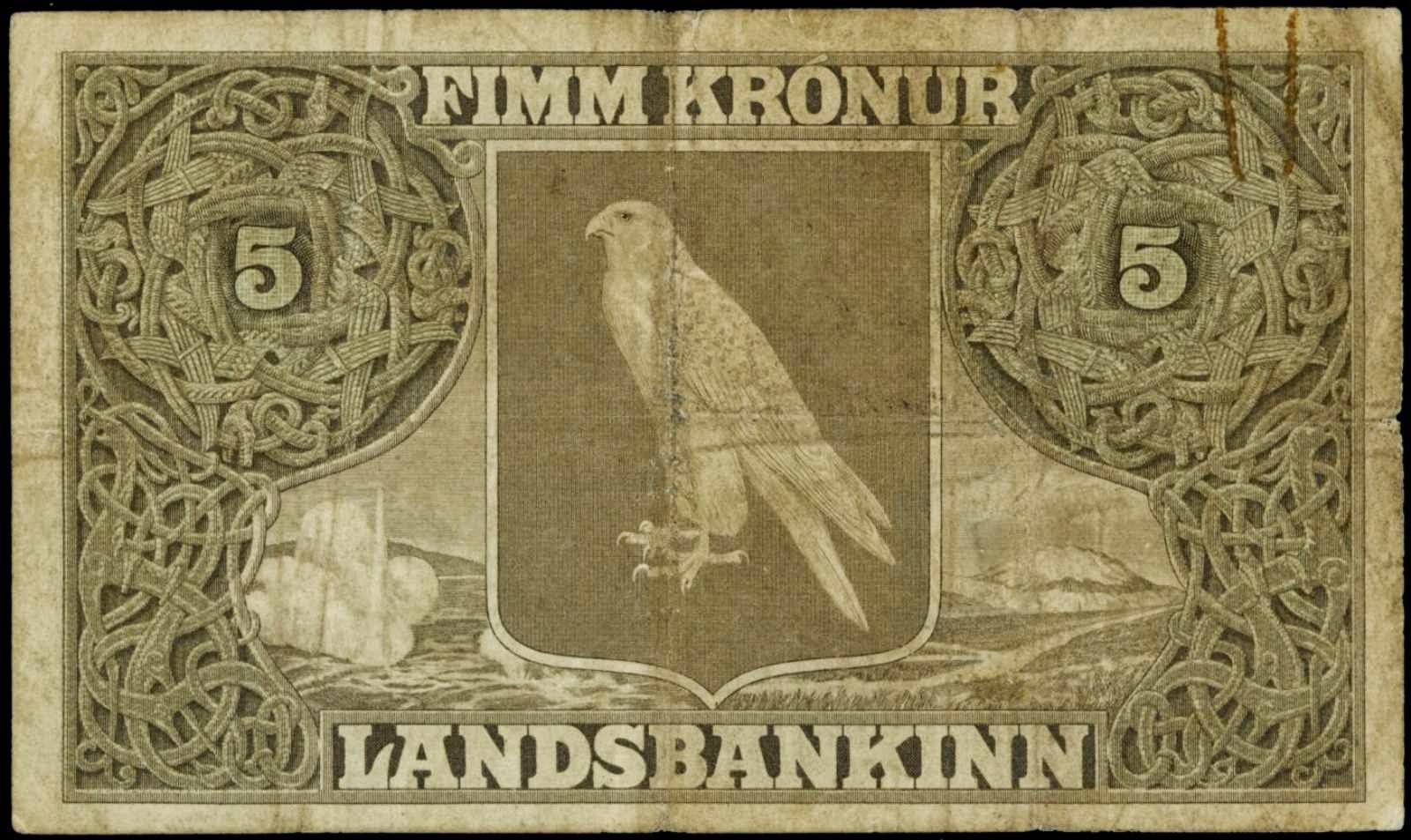 Iceland banknotes 5 Kronur 1900|World Banknotes & Coins Pictures | Old ...