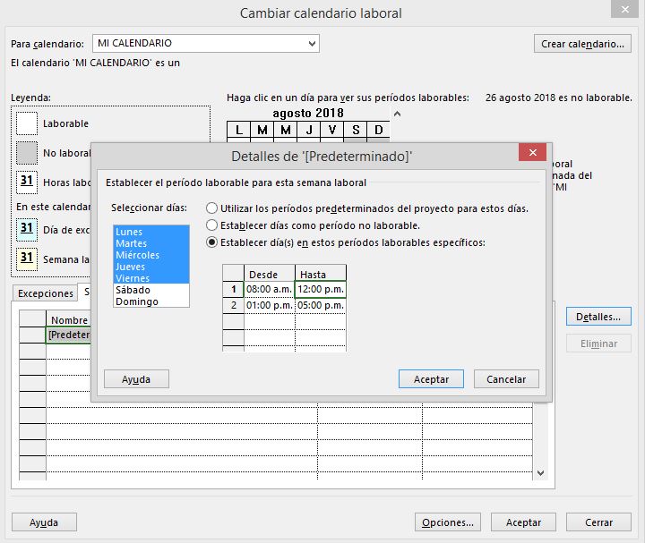 MUNDO PROJECT: CREAR UN CALENDARIO EN MICROSOFT PROJECT