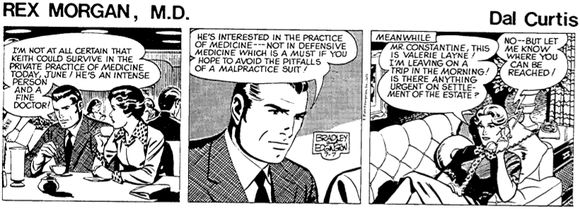 In Search of Rex Morgan, MD: 1975 Comic Strips: A Summary