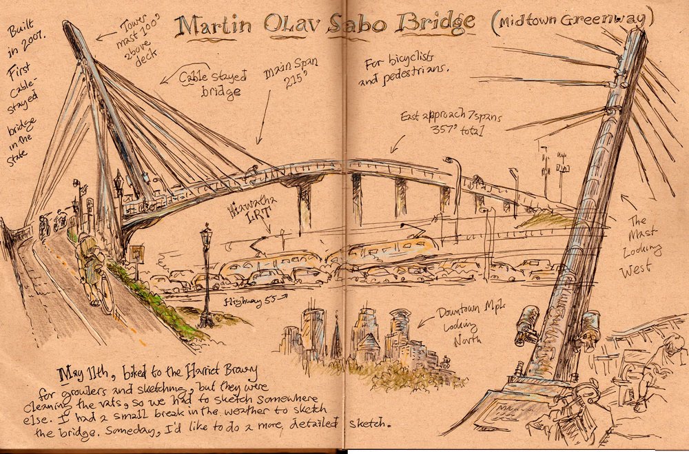 The Sabo Bike Bridge in South Minneapolis