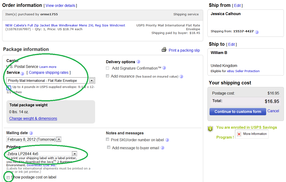 The Resale Thrifter: Printing International Shipping Labels From Home