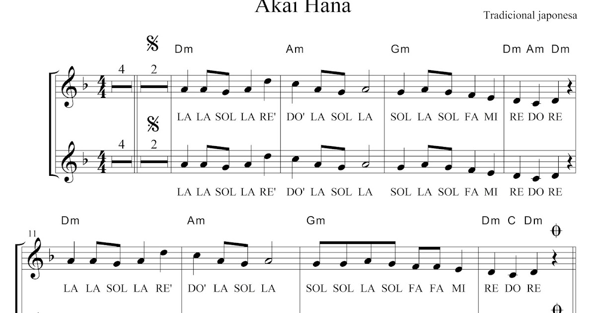 Musiquetes a l'Institut.: Akai Hana. Cançó japonesa.