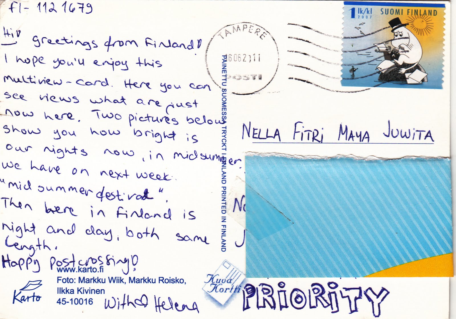 Postcards: My Window to the World!: Postcard from Finland