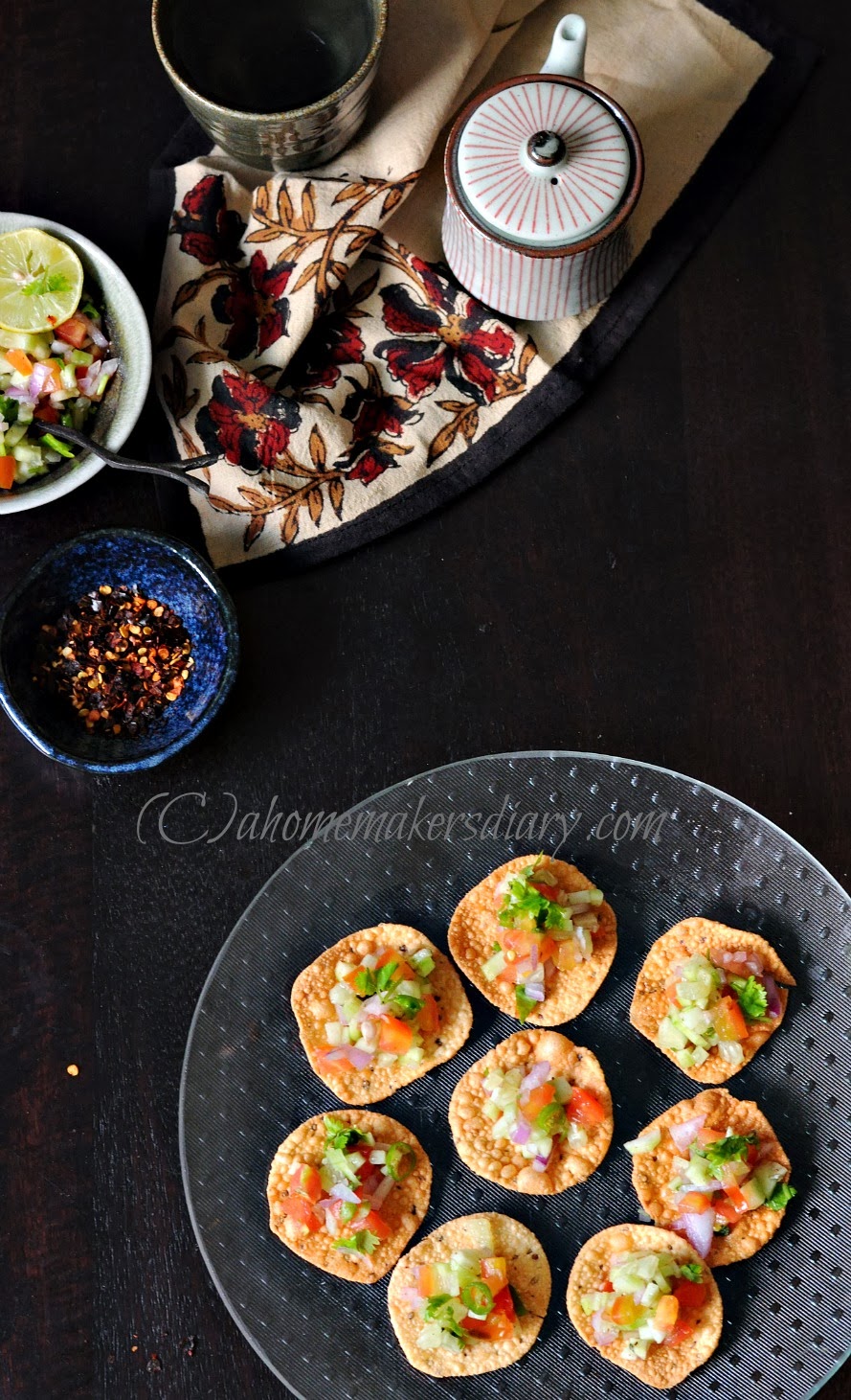 Masala Papad: Healthy Mini Bite size Snacks - A Homemaker's Diary