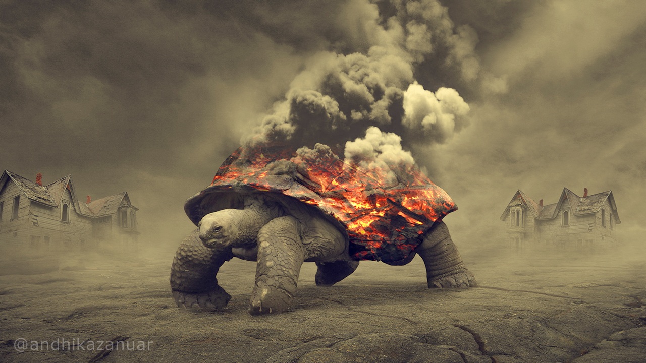Fire Turtles - Photoshop Surreal Manipulation Tutorial - zanuara.com