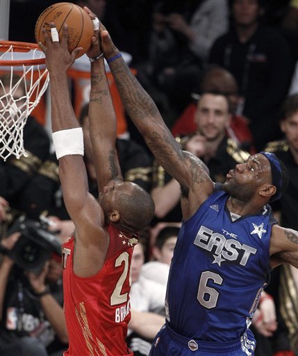 Kobe Bryant Blocks Lebron James