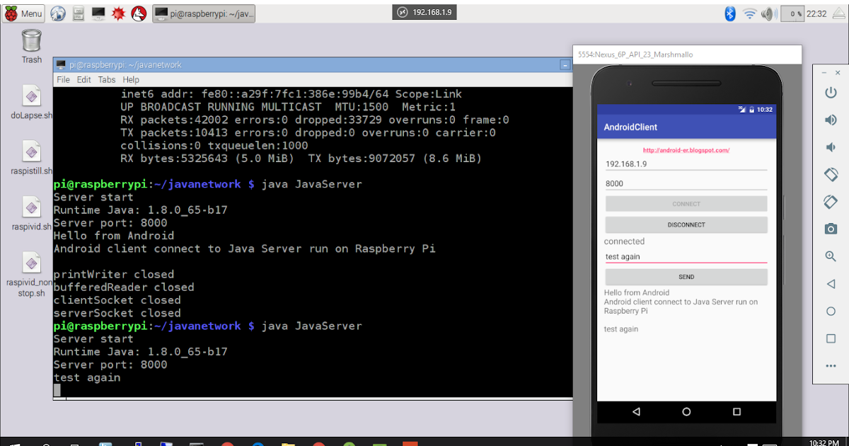 Android Er Android Client Example 2 Communicate With Java Server Run On Raspberry Pi