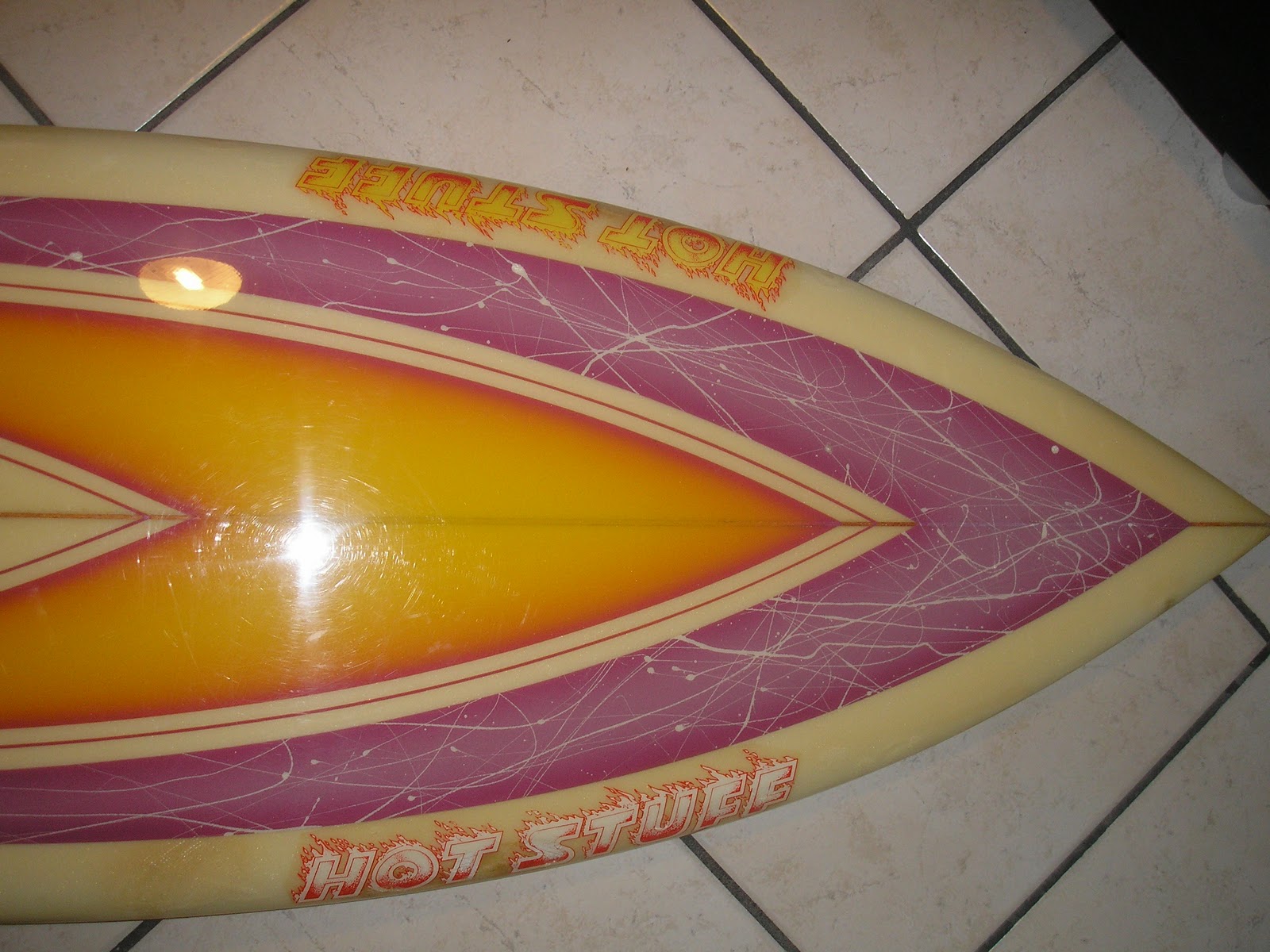 vintage surfboard collection France: Surf single Hot Stuff