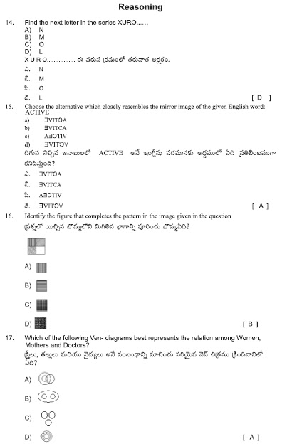 AP & TS Excise constable model papers 2018-17 - SRI