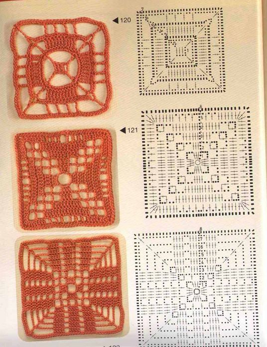 SOLO PUNTOS: Cuadrados crochet