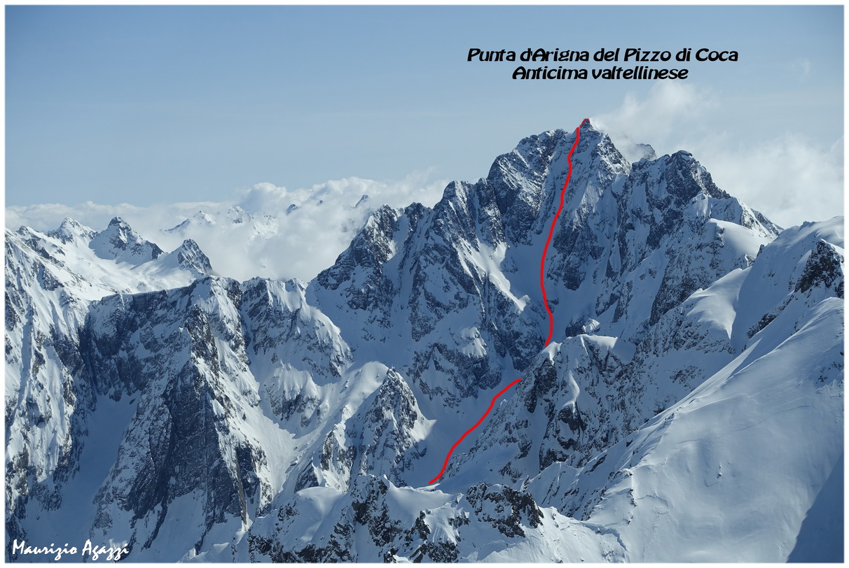 maurizio agazzi portfolio: Pizzo di Coca - Canale Nord/Ovest + Canale ...