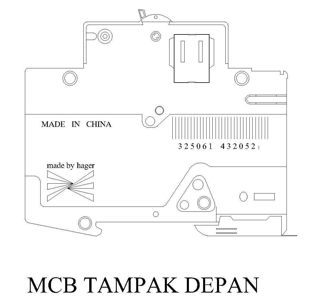 Design AutoCad Wahyu: Gambar MCB 1 Phasa