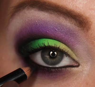 Erika MakeUp: Tutorial Verde e Roxo