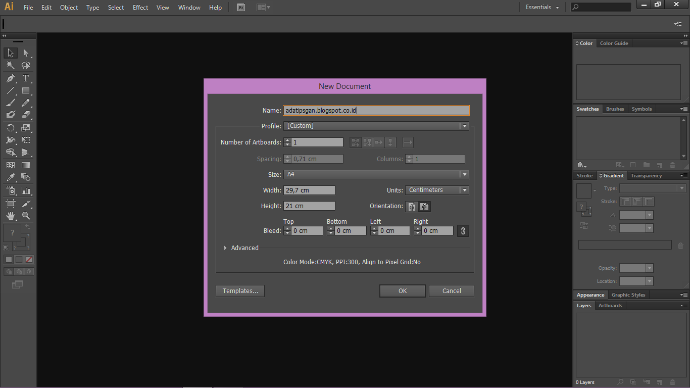 Cara Auto Trace Menggunakan Software (Adobe Illustrator CS6) - Ada Tips Gan