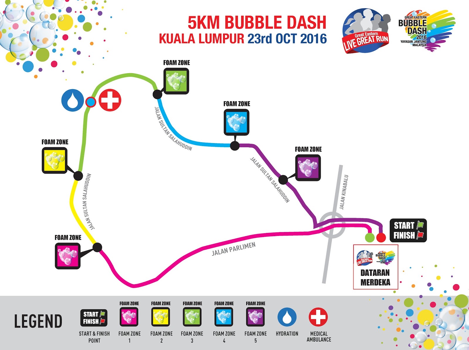 RUNNERIFIC: Great Eastern Bubble Dash Kuala Lumpur 2016