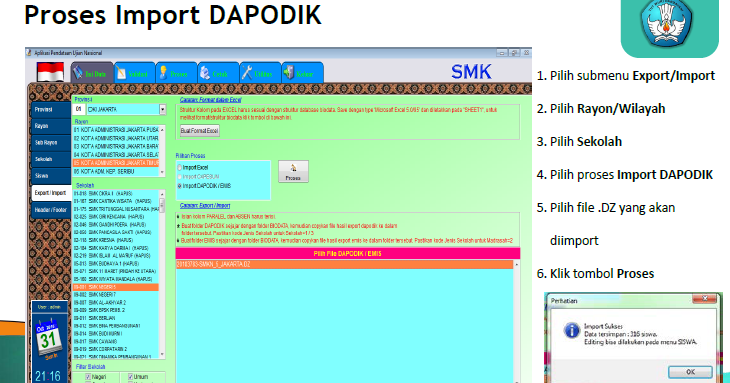 Cara Import Dapodik ke Aplikasi UN - Buku Ajaran SMA SMK