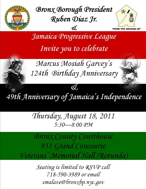 Geoffrey Philp: Marcus Garvey's 124th Birthday Celebration @ Bronx ...