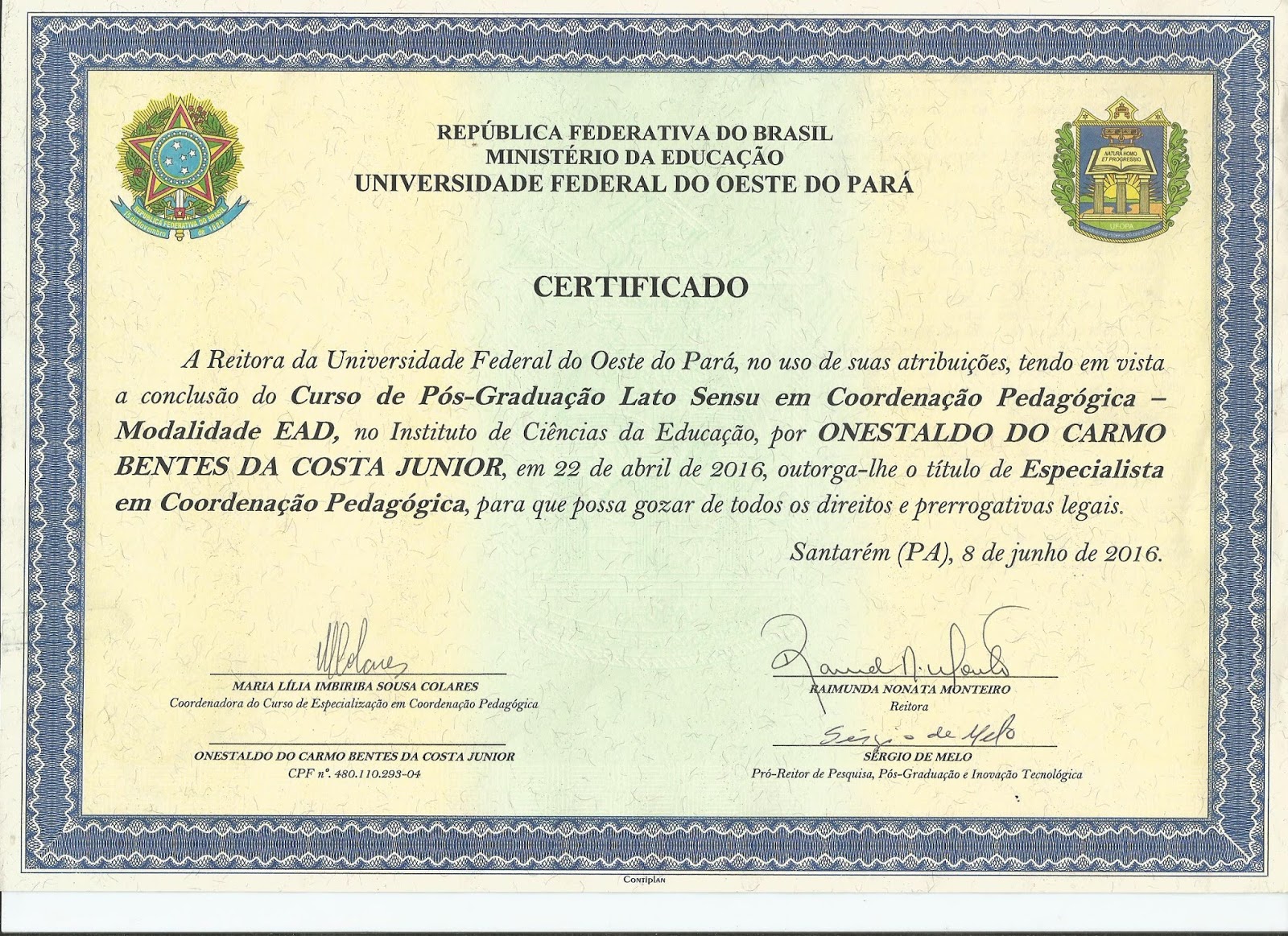 Certificado De Conclusão Do Ensino Médio Eja - NAZAEDU