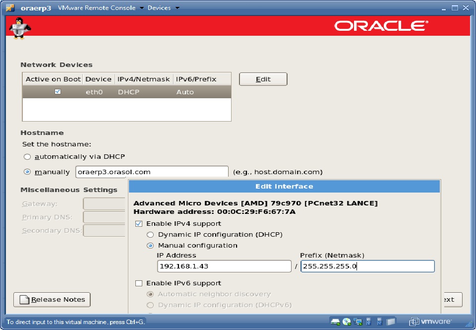 Installation of Oracle Applications R12.1.1 on Linux and vmware