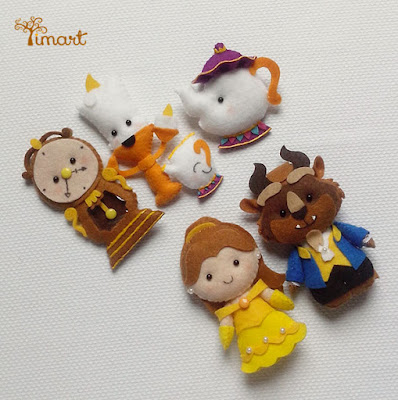 Timart: Apostila - Bela e a Fera Pocket em Feltro