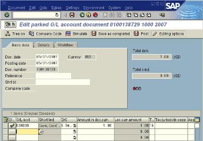 How to Park and Post a Document in SAP FI ~ sap Financial accounting (FI)