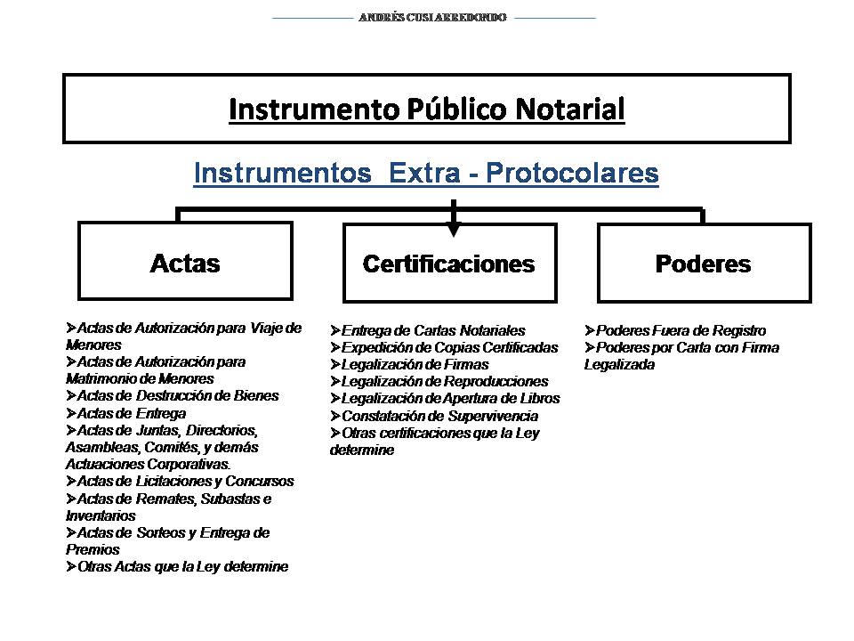 Andrés Eduardo Cusi Arredondo: INSTRUMENTOS EXTRAPROTOCOLARES - ANDRÉS CUSI ARREDONDO