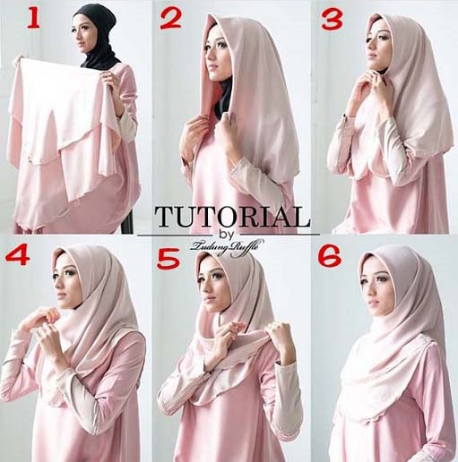 Tutorial Tudung Bawal Ruffle Raya | cik sukα taip