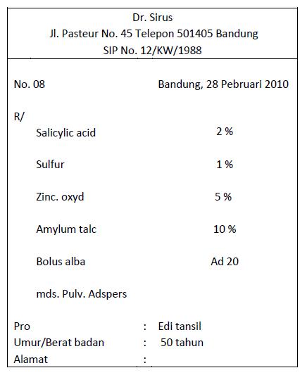 Mapel Ilmu Resep ( Macam - macam sediaan farmasi ): Pulvis ( Serbuk )
