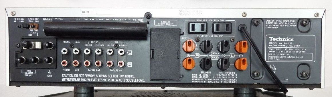 Technics SA-222 - Stereo Receiver | AudioBaza