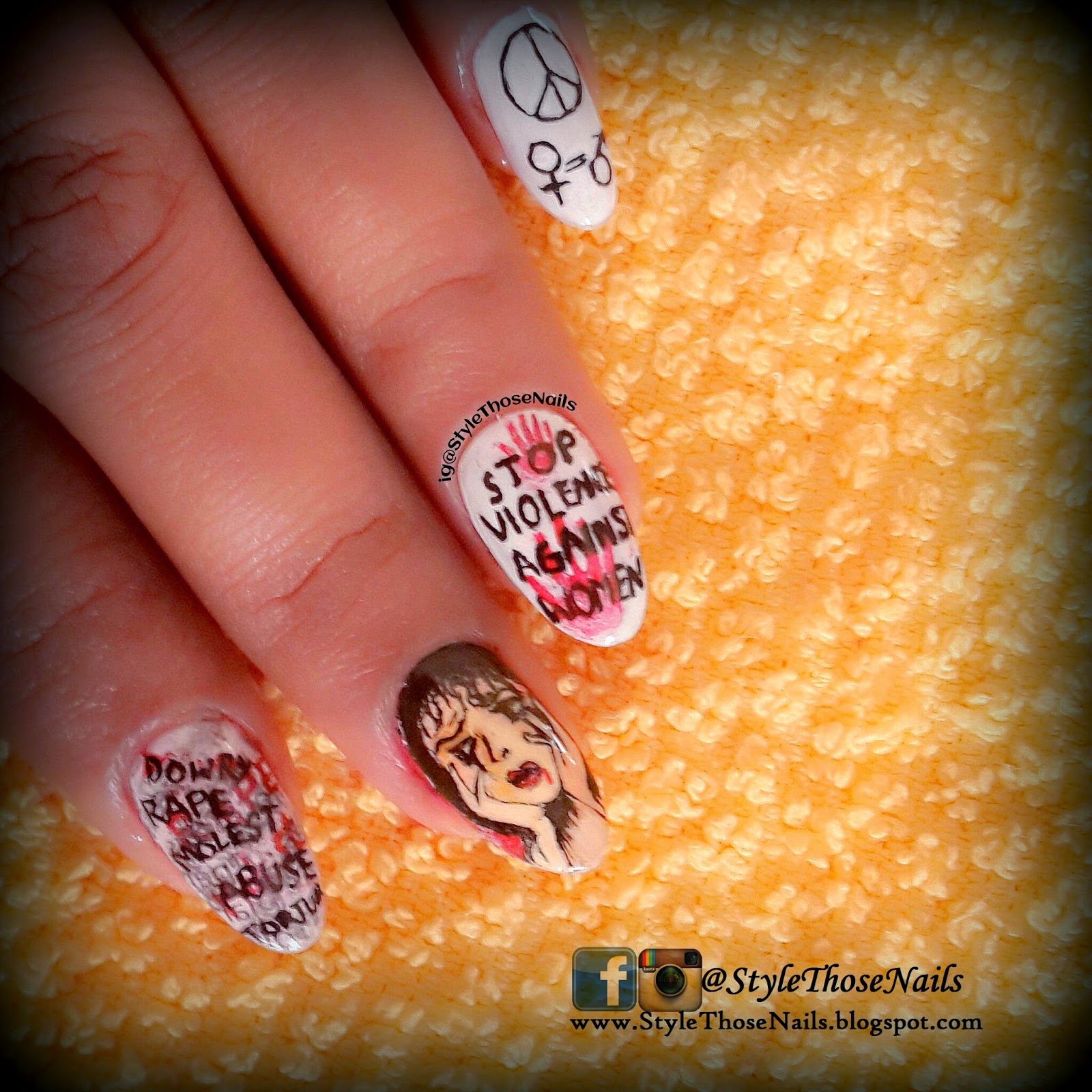 Style Those Nails: Stop Violence Against Women- Nailart for a Cause Part 1