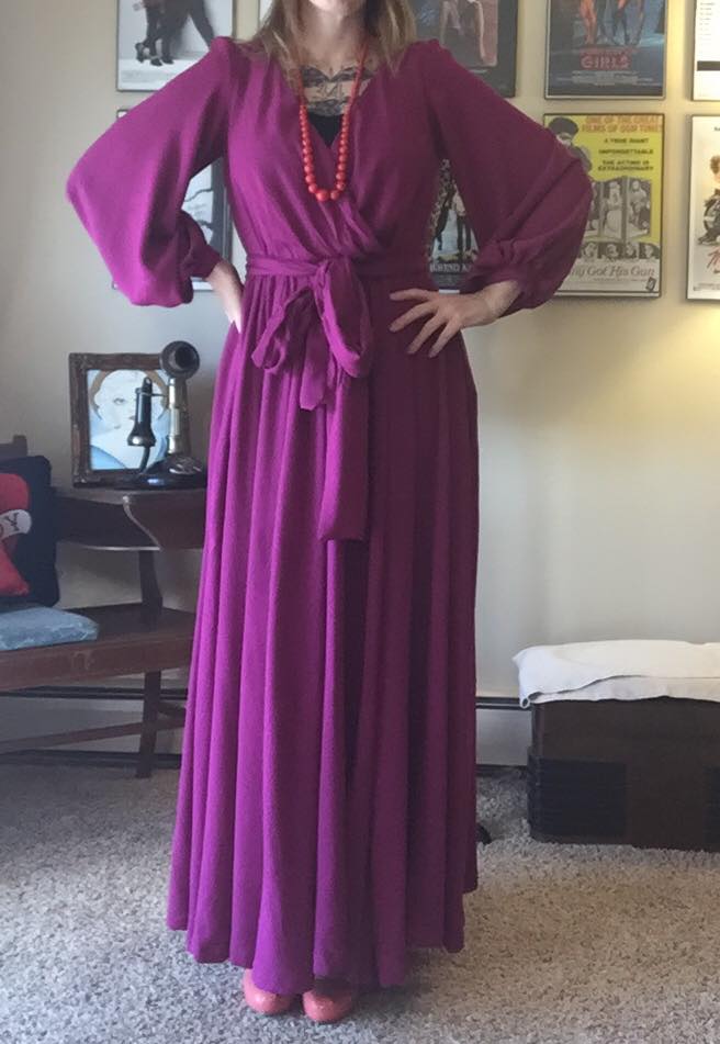 Snapped Garters: Dress #15 -- Simplicity 8013 (1970s repro)