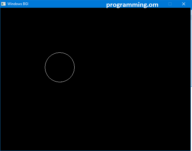 Draw A Circle Using C Graphics
