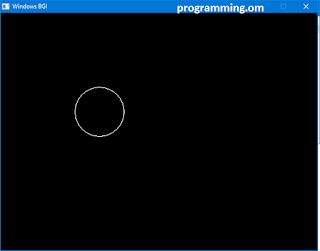 Draw a circle using C Graphics
