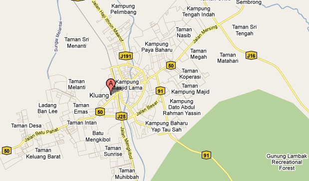 FILAMAN MALAYSIA: MALAYSIA: KLUANG, JOHOR POSTMARK