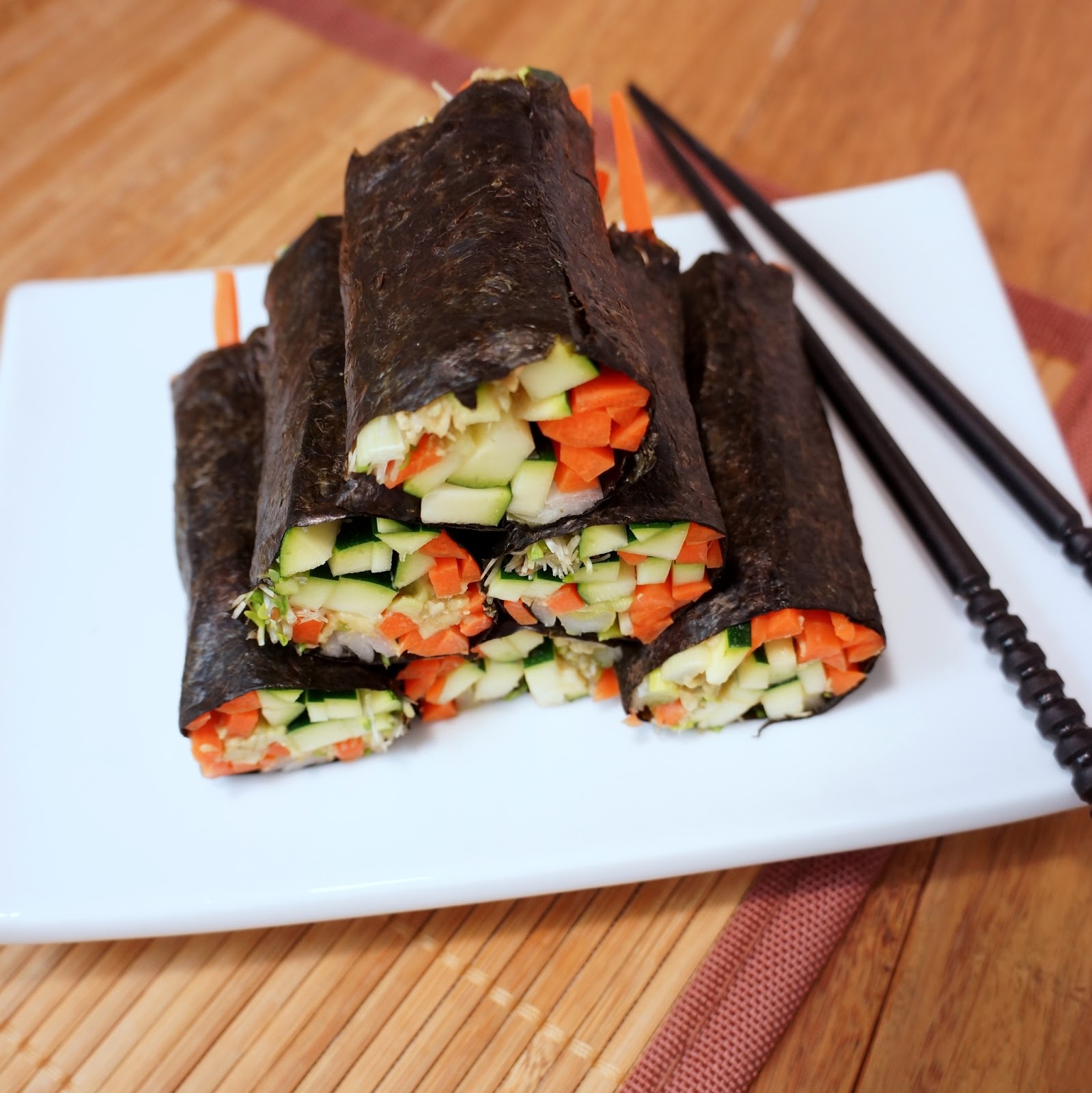 Veggie Sushi Rolls - total time 15 minutes - Alley's Recipe Book