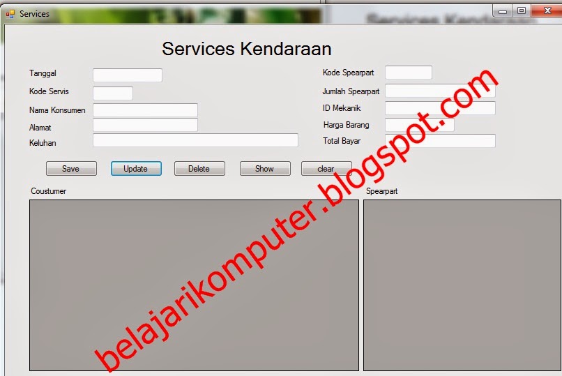 Aplikasi Kendaraan Menggunakan Bahasa Pemrograman .Net | Belajar Ilmu ...