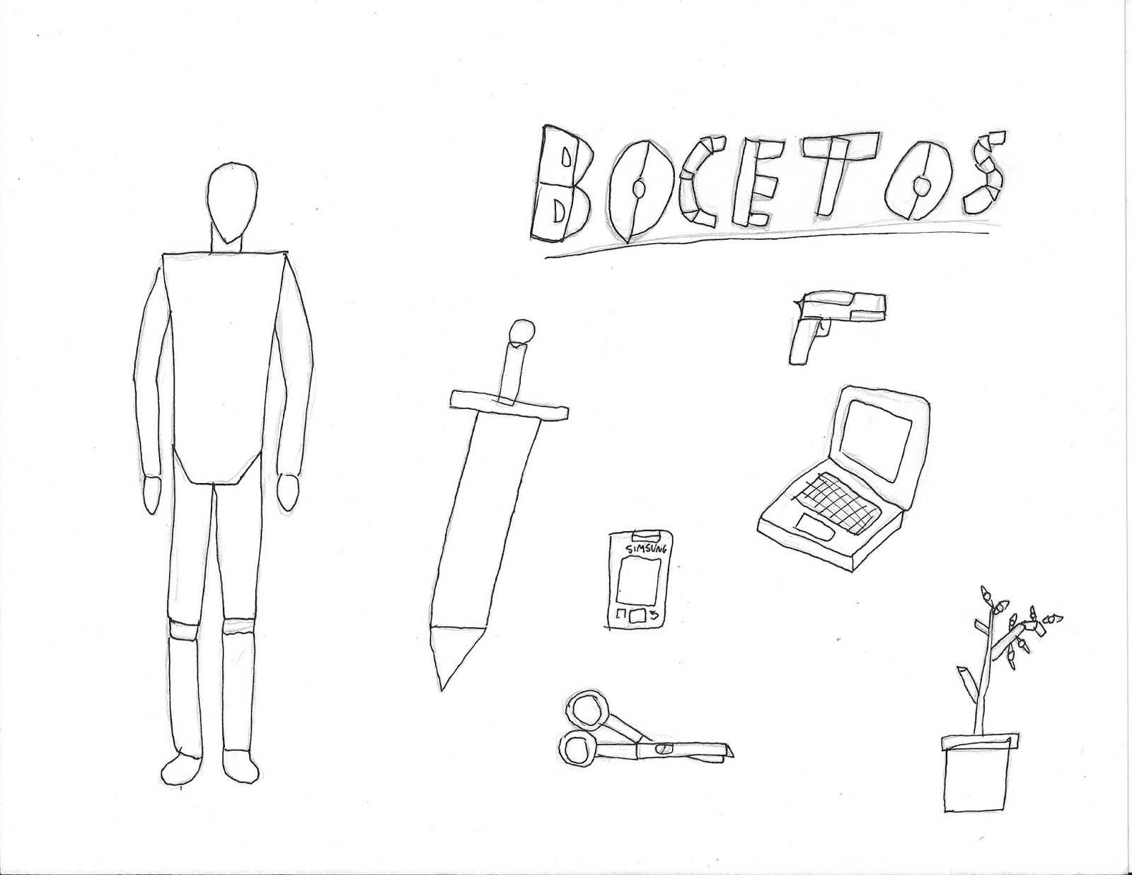 ANIME Y DIBUJO: BOCETOS