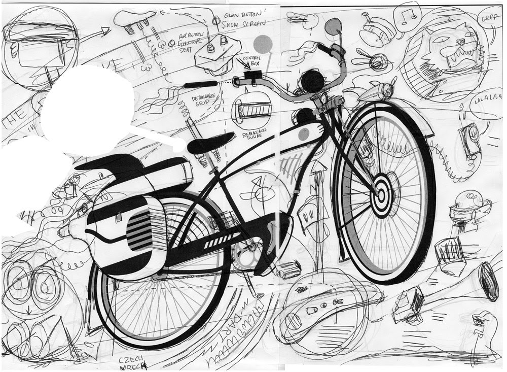 Zettwoch's Suitcase: ARTCRANK / Pee-Wee Bike Print!