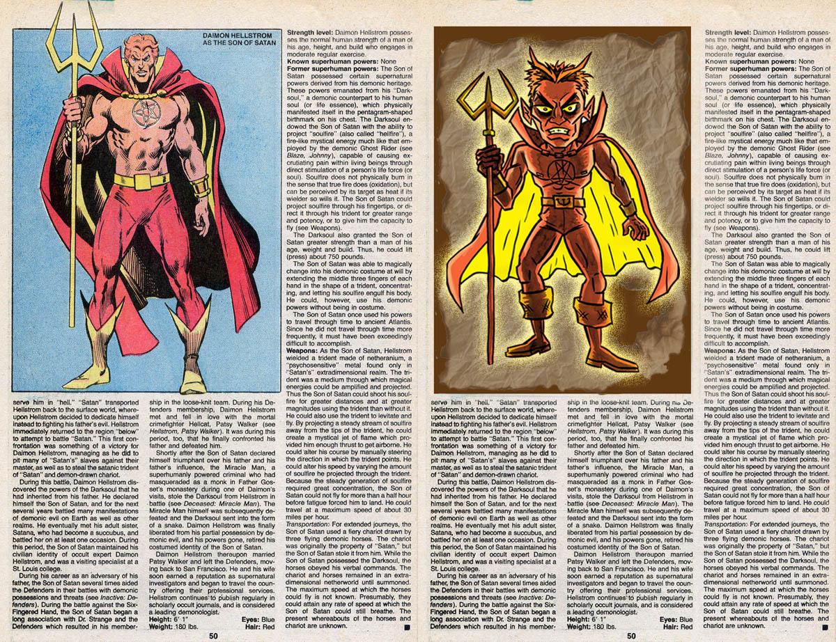 The Official Handbook to the Marvel Universe - REDUX Edition: DAIMON ...