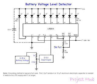Project Hub: Battery Voltage Level Detector