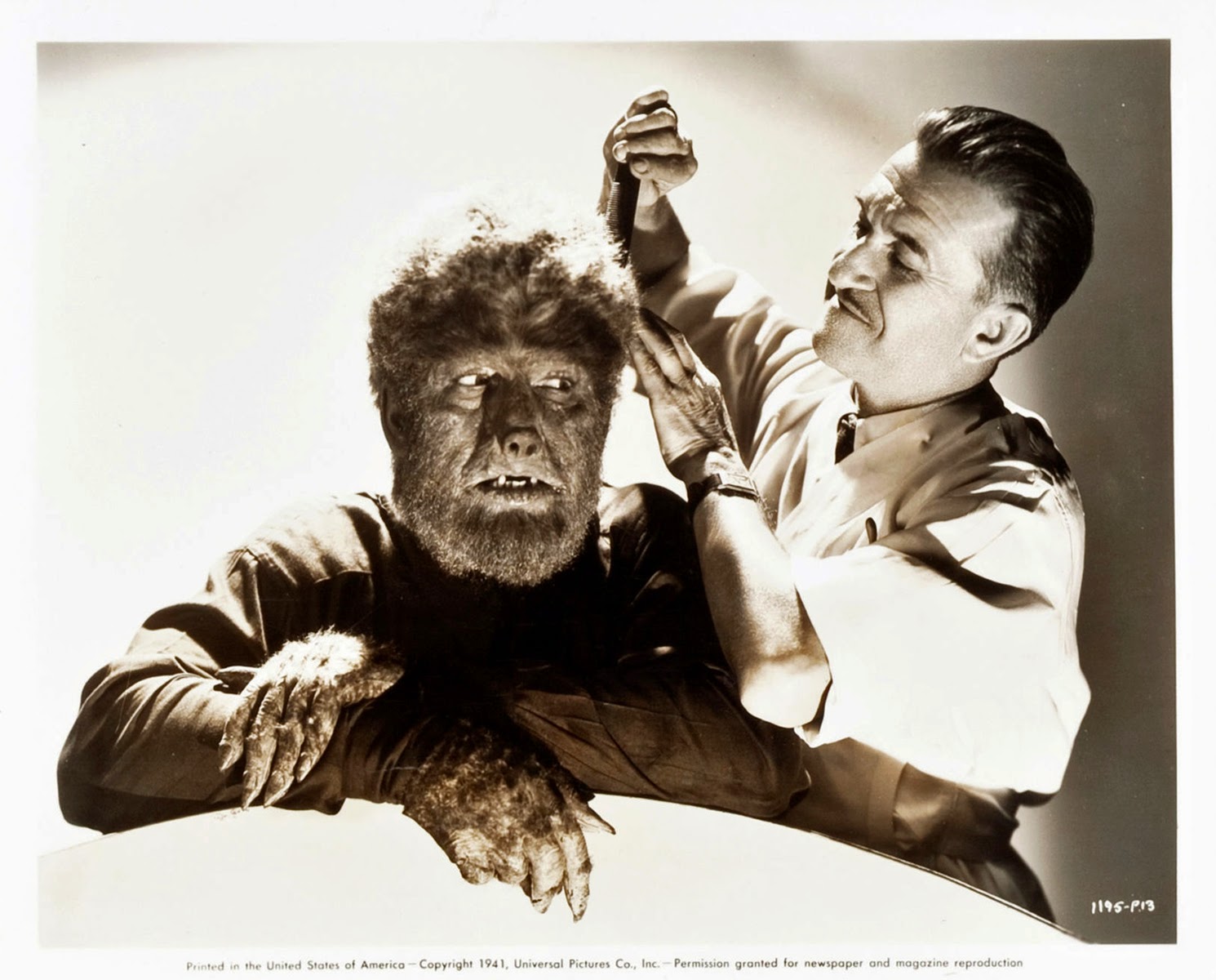 The Jack Pierce Makeup Memorial: JACK PIERCE WOLFMAN PUBLICITY STILL