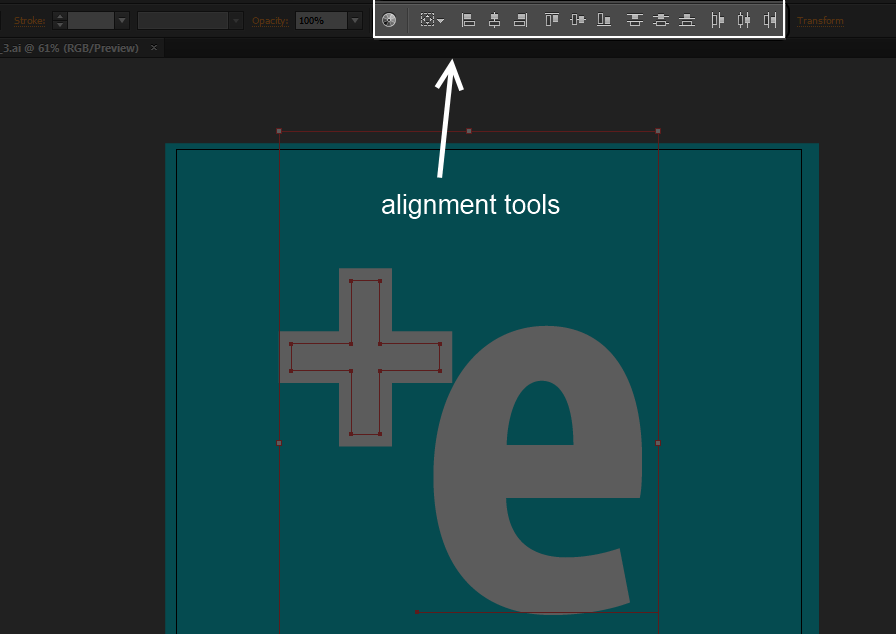 Aligning two objects together to centre in Illustrator - extramaster Aligning two objects together to centre in Illustrator - extramaster