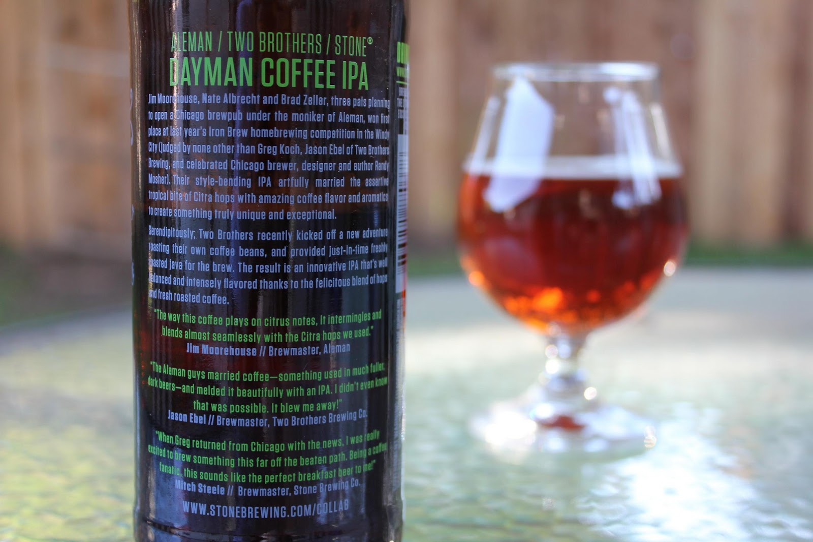 THE BRÜ: The Brü Revü – Aleman / Two Brothers / Stone Dayman Coffee IPA