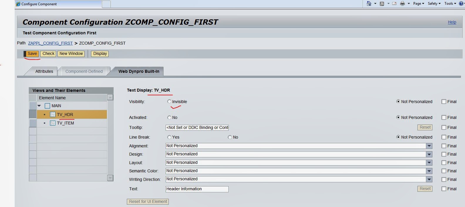 TECHSAP : Controlling UI Elements Of the Webdynpro View By Application Configuration & Component ...