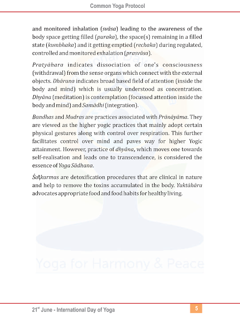 RMS 'TV' DIVISION: International day of Yoga - Common Yoga Protocol