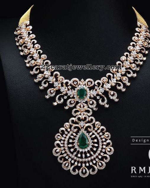 Diamond Necklace by RM Jewellers - Jewellery Designs