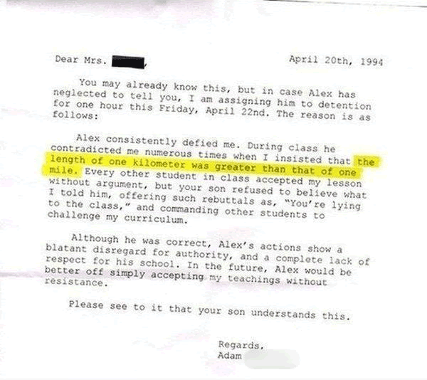 School Teacher Gives Detention to Student for Correcting Teacher's ...