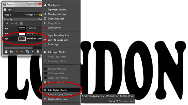 PhotoEffect: Using GIMP To Put An Image Inside Text