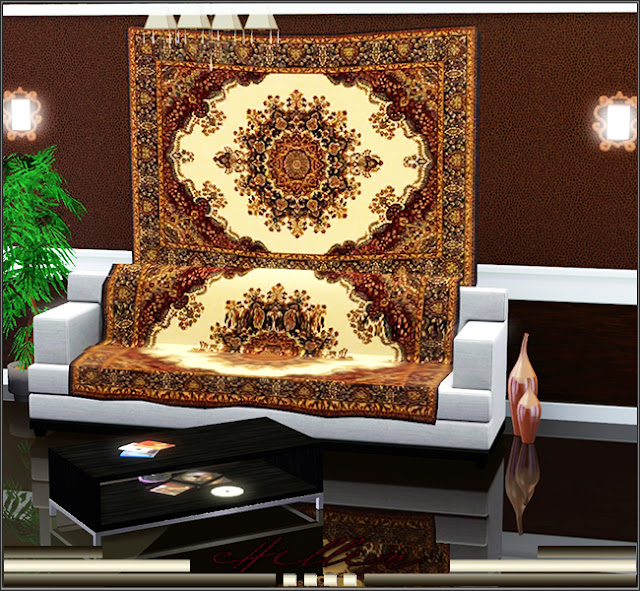 HelleN sims3 : Rugs wall and sofa.